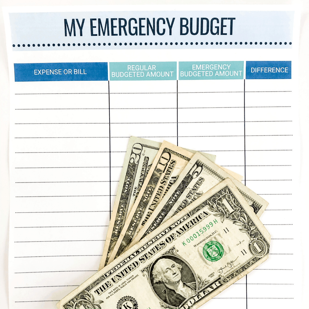 Emergency Budget Printable Inspired Budget Emergency Budget Printable Inspired Budget